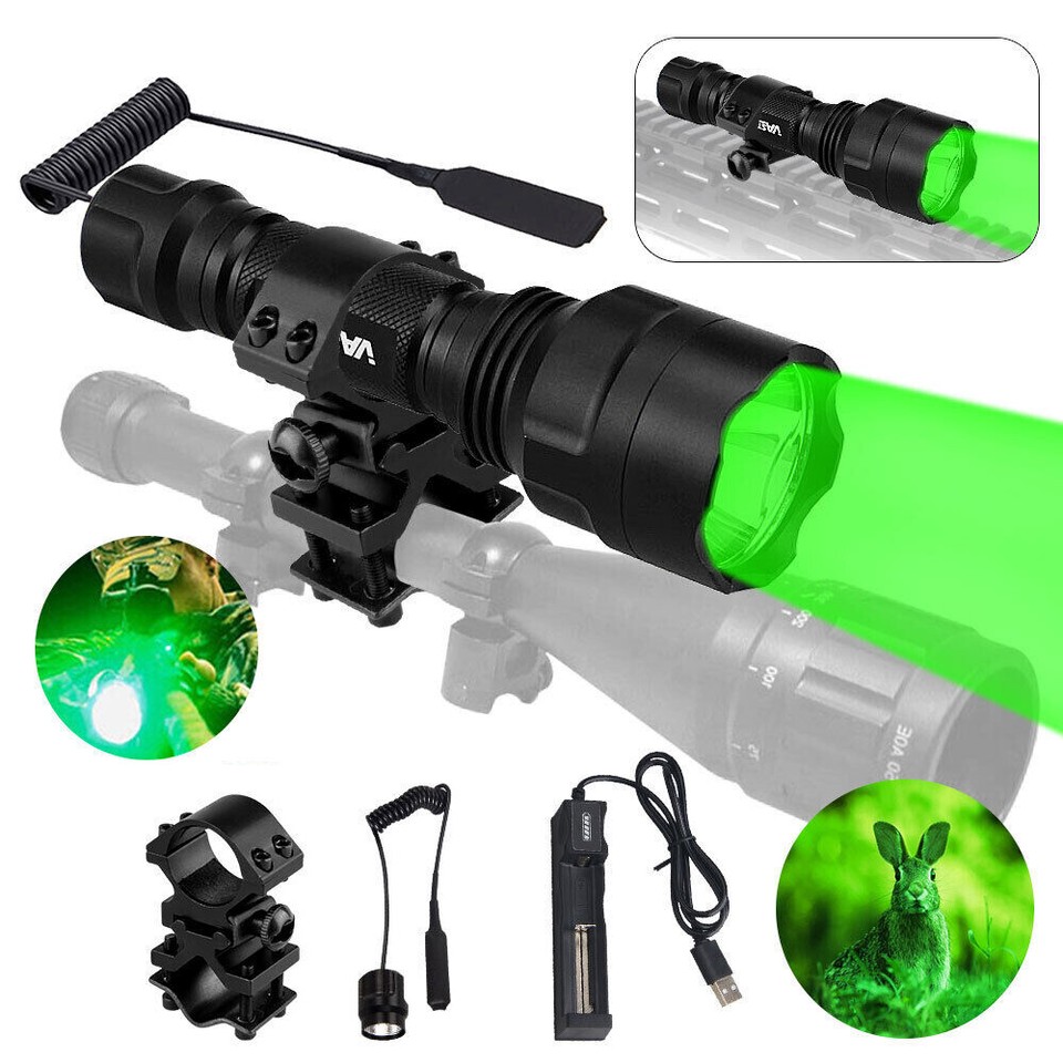 1000 Yards Hunting 9000LM Flashlight Scope Mount Gun Light Lamp Air ...