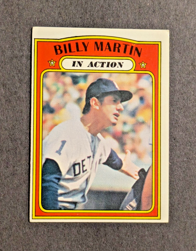 1972 Topps BILLY MARTIN In Action #34 - Manager Detroit Tigers ...