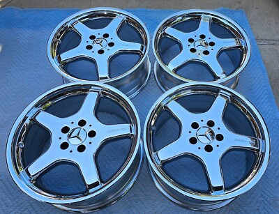 18" NEWLY CHROMED W211 E CLASS E55 MERCEDES OEM FACTORY ORIGINAL AMG ...