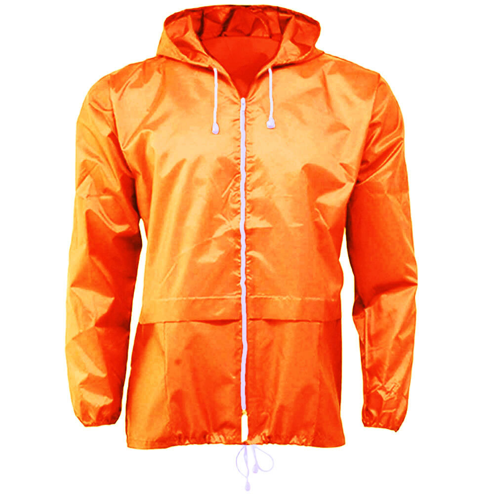 Unisex Rain Jacket Cagoul Kagool Pac A Mac Showerproof Hood Festival ...