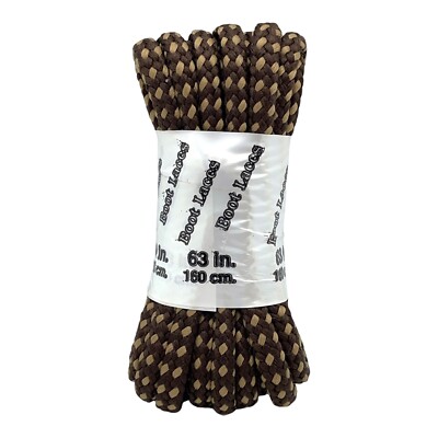 BROWN-TAN 63" HEAVY DUTY Hiking Work BOOT LACES, 5mm Durable Shoelaces ...