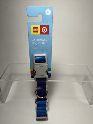 LEGO/Target Colorblock Dog Collar Medium 10" to 16"Blue/Purple/Gray | eBay