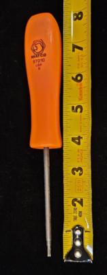Matco Tools STO10 T10 TORX Screwdriver Orange Hard Plastic Handle USA ...