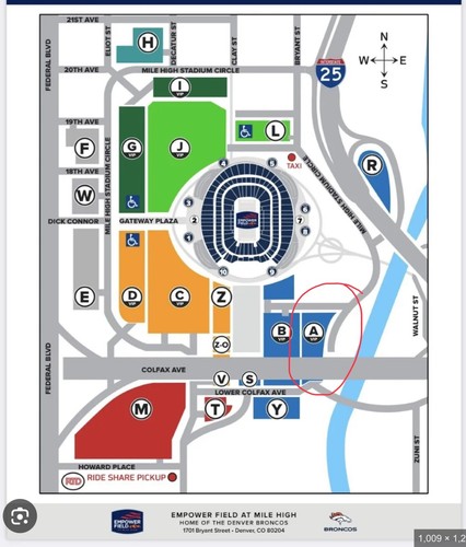 Denver Broncos Vs Panthers - VIP Lot “A” Parking Pass!! | eBay