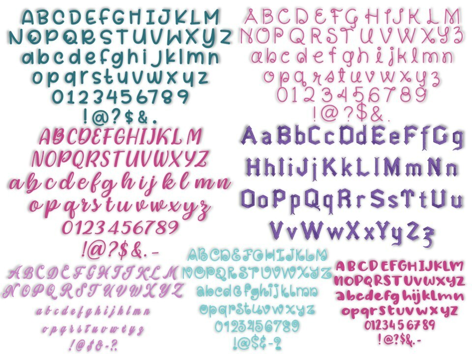 Mega Bundle 80 Best Seller Embroidery Fonts, PES Machine Embroidery ...