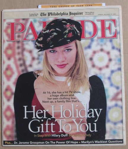2003 HILARY DUFF Parade Magazine Philadelphia Inquirer 12/21/03 | eBay