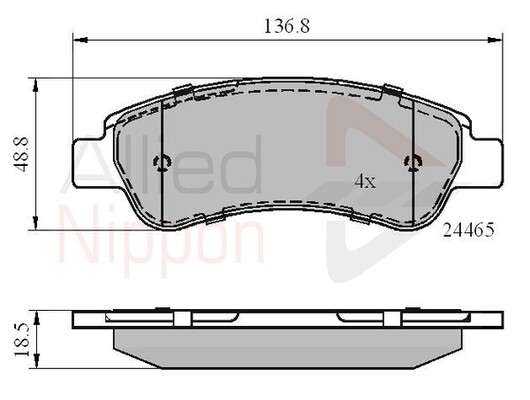 Fits Fiat Ducato Peugeot Boxer Citroen Relay Brake Pads Set Rear ...