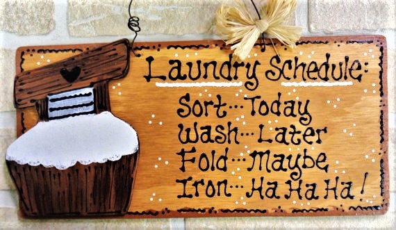 LAUNDRY ROOM SCHEDULE SIGN Scrub Tub Country Decor Wall Hanger Home ...