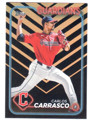 2024 Topps Update Series Halloween Stripes CARLOS CARRASCO Cleveland ...