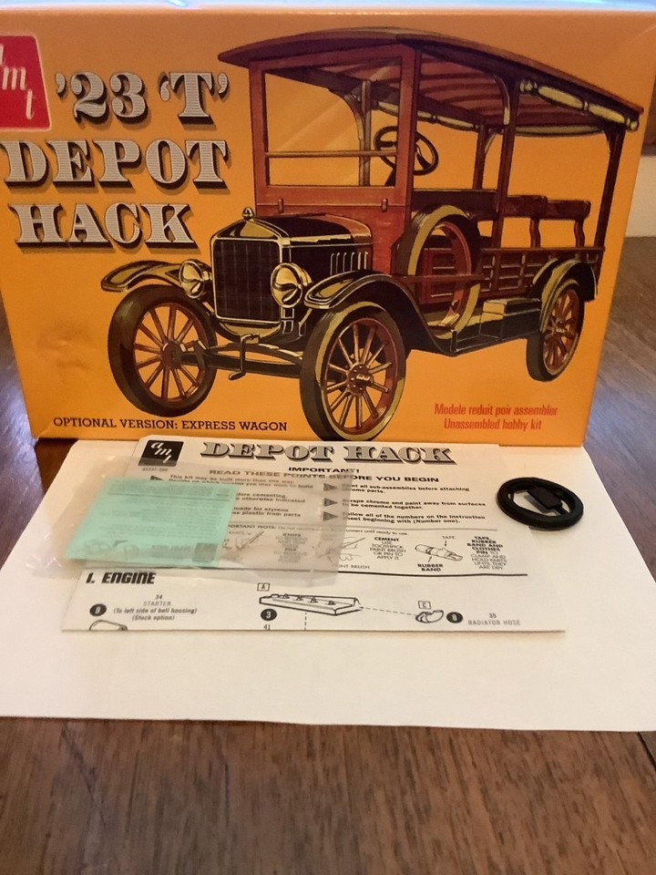 1:25 AMT 1923 "T" Depot Hack Woody Plastic Model Nice Build | eBay