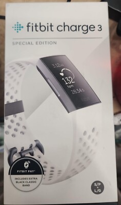 Fitbit Charge 3 Fitness Activity Tracker - White Used | eBay