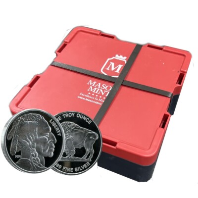 Lot of 500 - Mason Mint 1 oz .999 Fine Silver Buffalo Round - In Stock ...