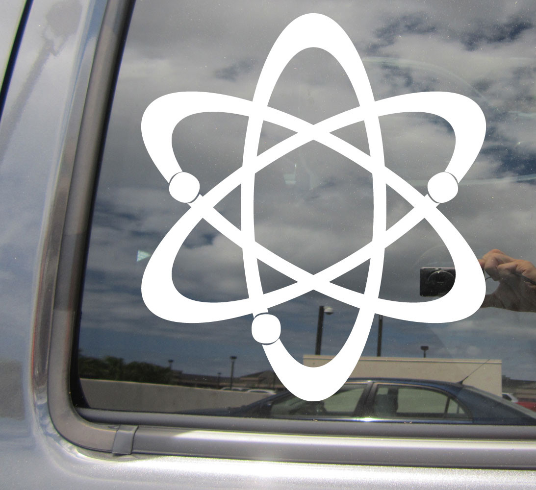 Atomic Nuclear Symbol Sign #2 - Quantum Physics Car Vinyl Decal Sticker ...