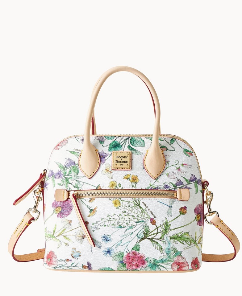 Dooney & Bourke Botanical Collection Domed Satchel Top Handle Crossbody ...
