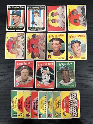 1959 Topps Baseball Card Lot - 162 Cards - No Dupes - Team Cards ...
