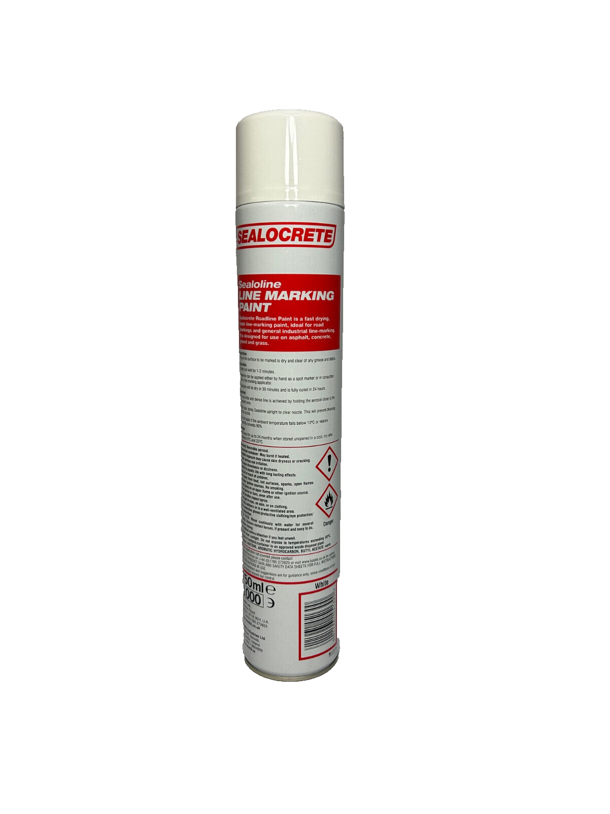 6 x Line marking Aerosol Spray paint White, fast drying 750ml ...
