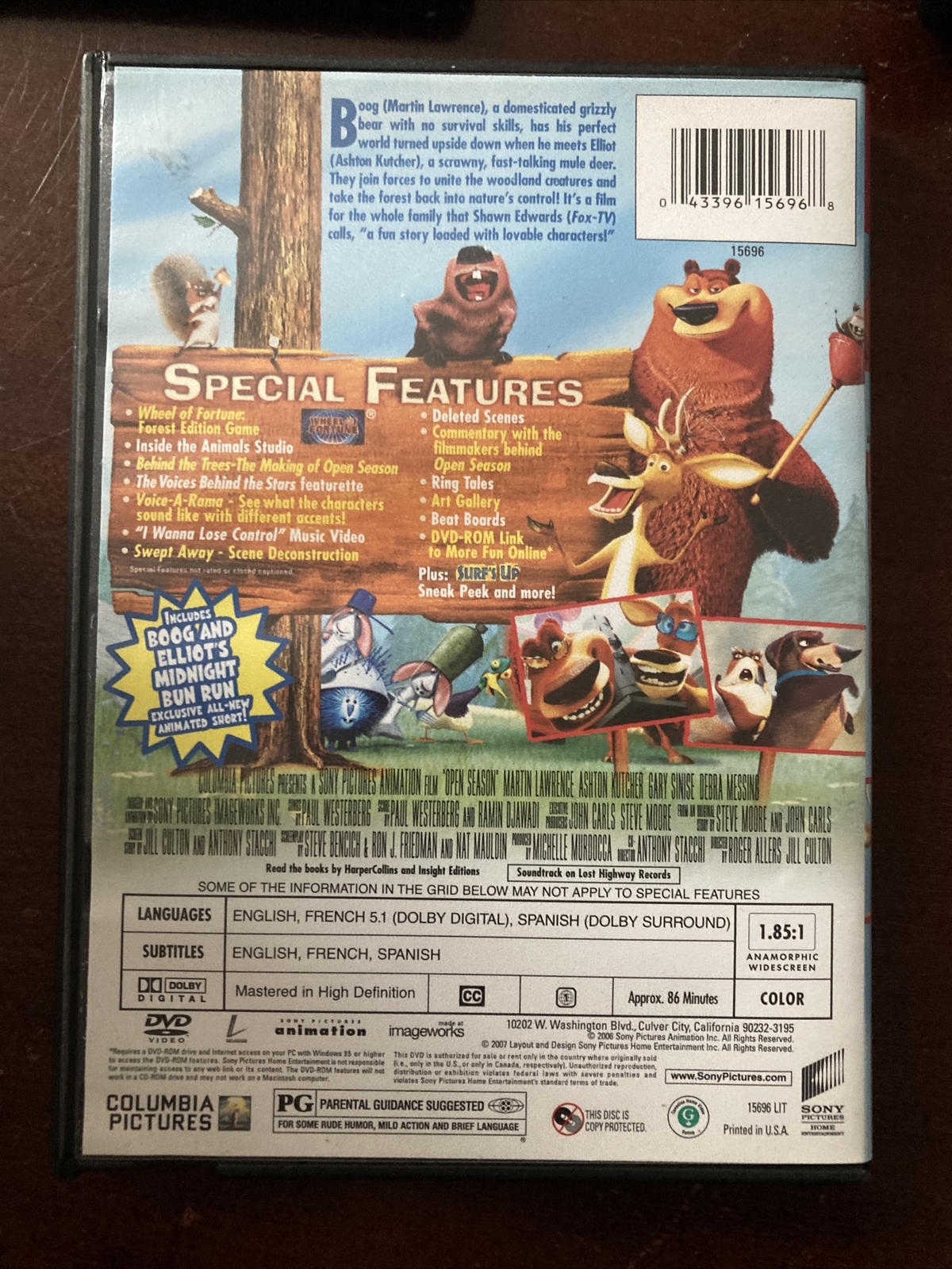 Open Season DVD Movie 2007 Martin Lawrence Ashton Kutcher 43396156944 ...