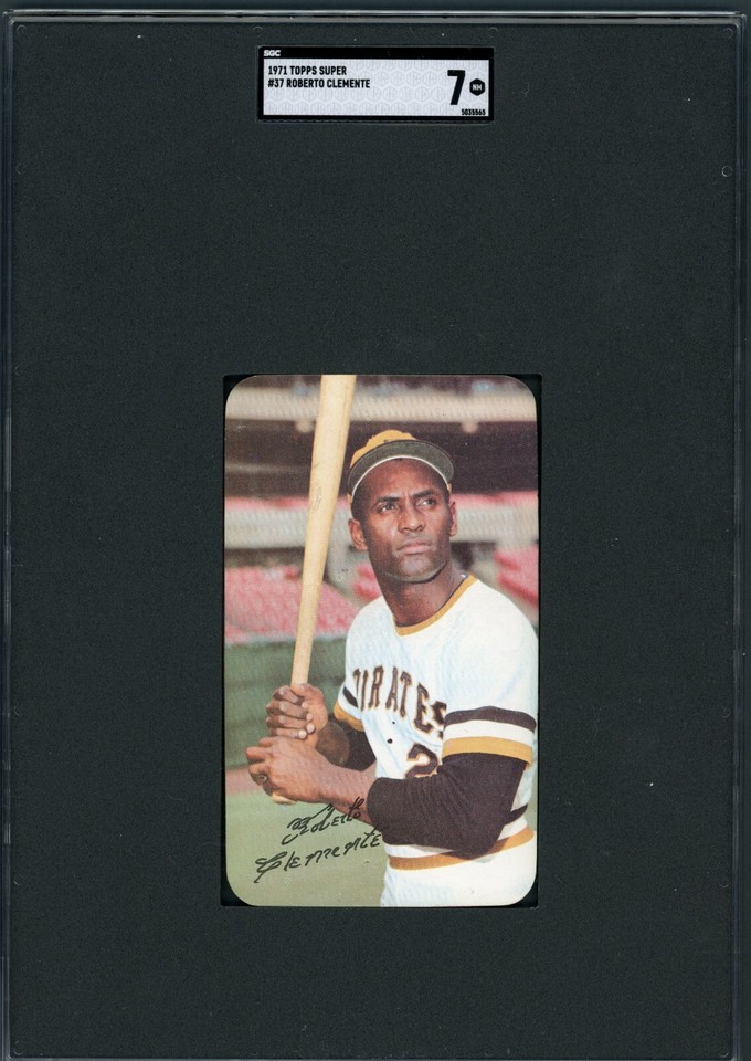 Vintage 1971 Topps Super Roberto Clemente #37 HOF Pirates Huge SGC Slab ...