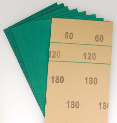 10x Aluminium Oxide Sandpaper 180 OR 120 OR 60 Grit OR 3x4x3x Asstd, A5 ...