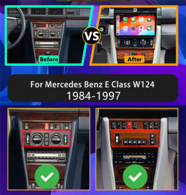 9'' Android Car Stereo Radio GPS WIFI For Mercedes Benz E Class W124 ...