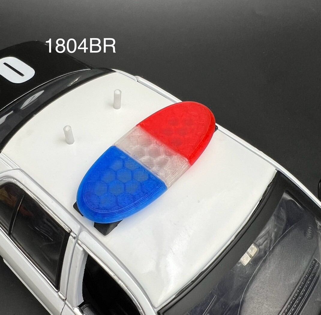 1/18 LED Ready Blue Red Federal Signal Arjent Lightbar Police Sheriff ...