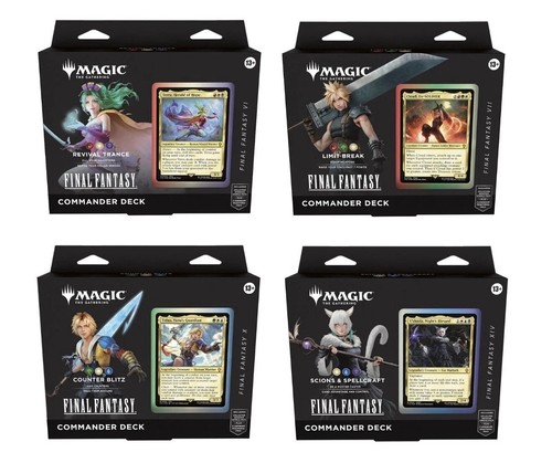 MTG Final Fantasy 💎 Commander Deck Bundle | All 4 Decks | Sealed Case ...
