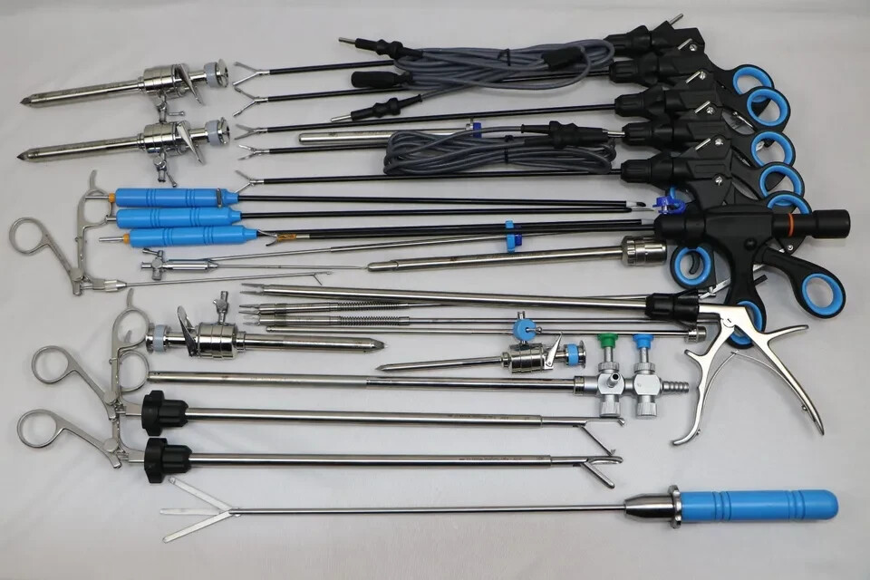 25PC Laparoscopic Surgery Set Forceps Laparoscopy Endoscopy Surgical ...