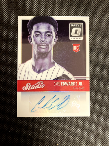 2016 Panini Donruss Carl Edwards Jr. Optic Studio Autograph Rookie Cubs ...