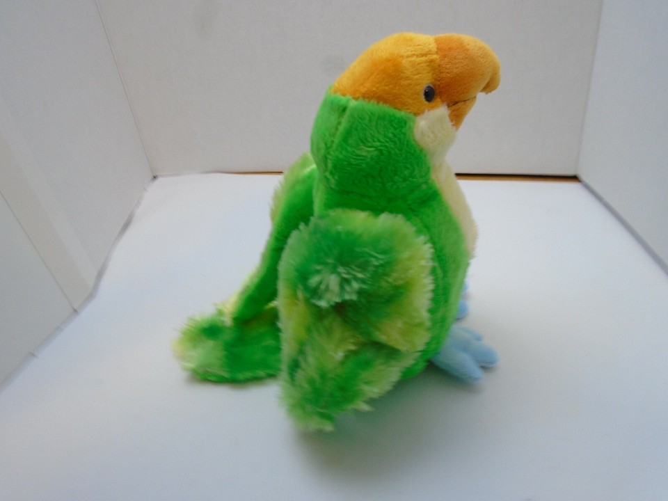 Ganz Webkinz Plush Bird Parakeet 10" HM354 Green Yellow Parrot No Code ...