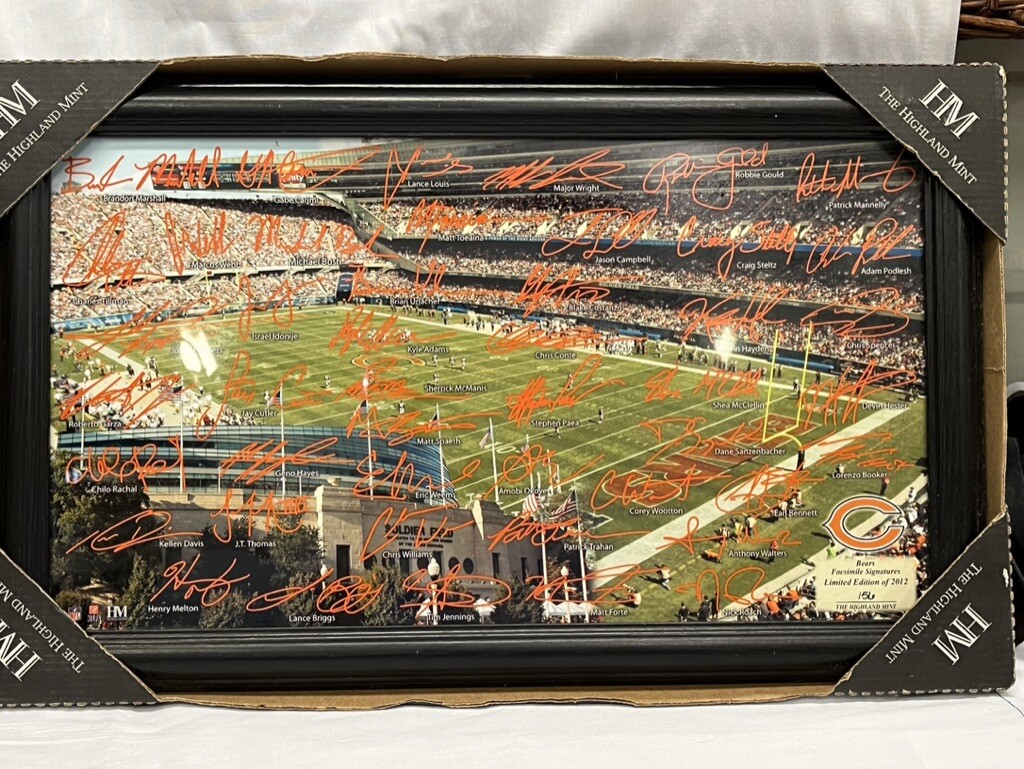 Chicago Bears 2012 Facsimile Signatures Limited Edition Framed Highland ...