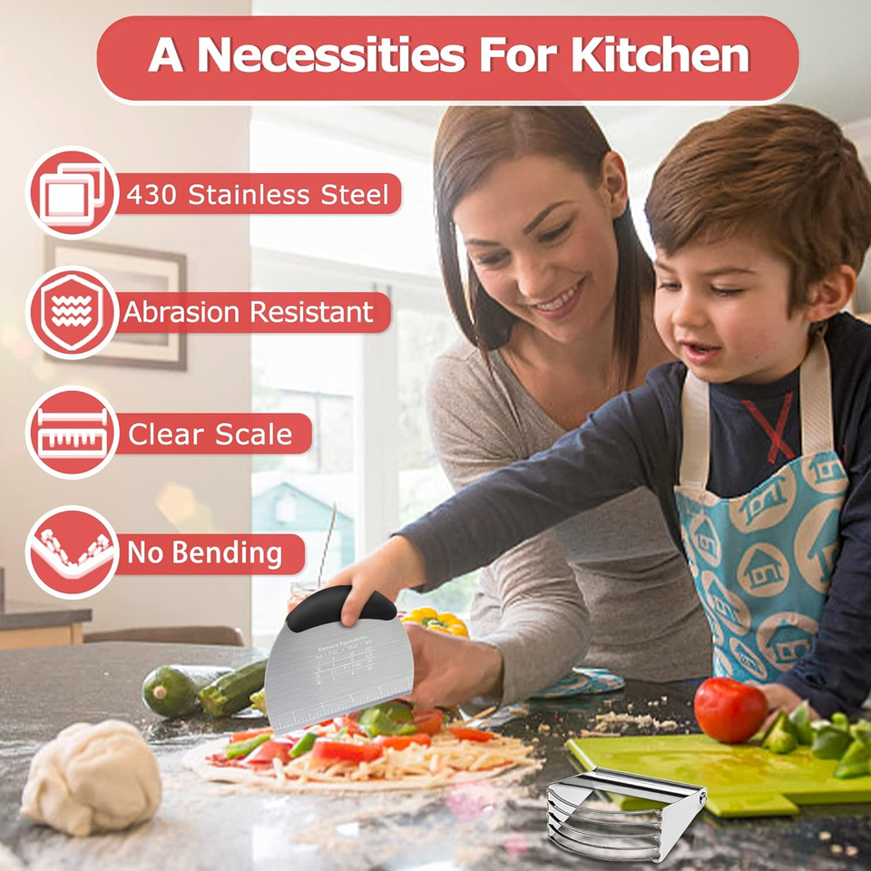 Pastry Cutter Dough Scraper Dough Cutter Scraper Tool Kitchen Pastry ...