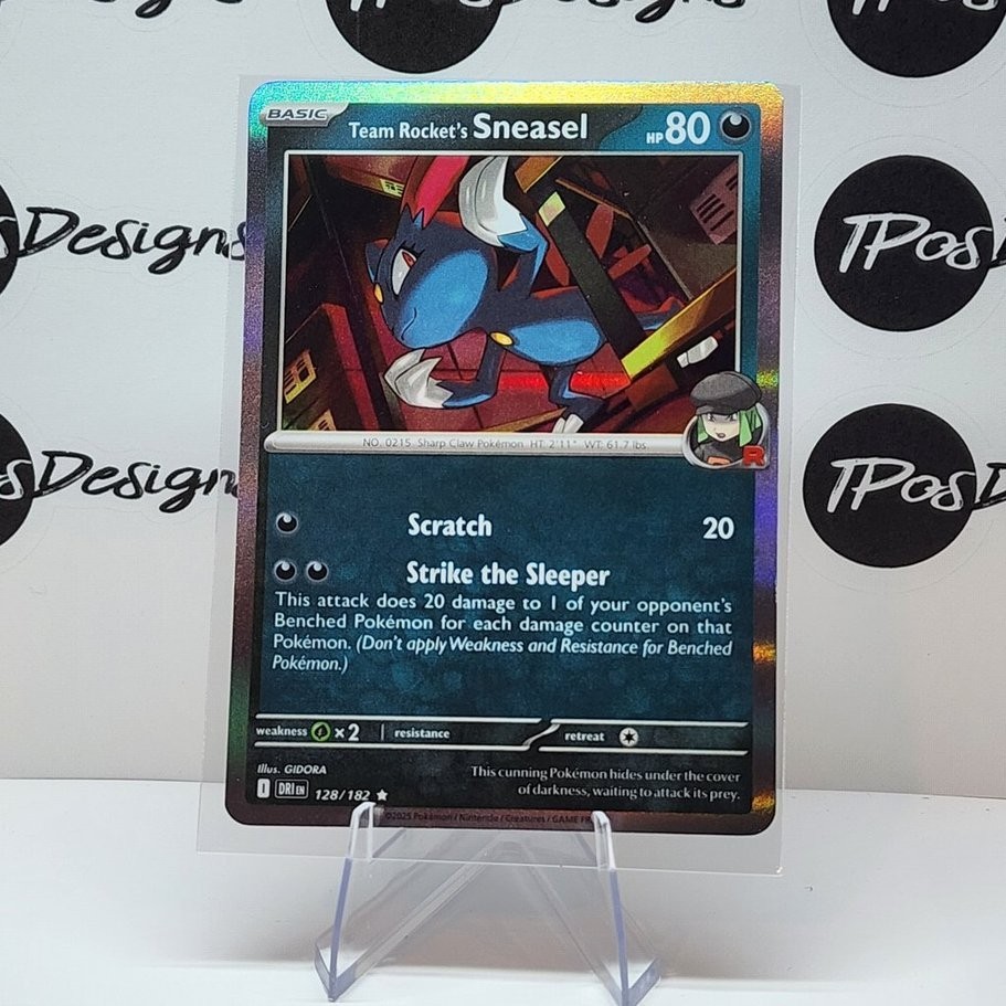 Team Rocket's Sneasel Reverse Holo Rare SV10: Destined Rivals 128/182 ...
