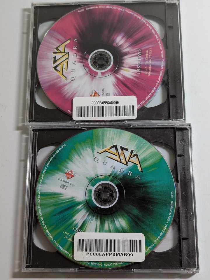 Asia - Quadra 4 CD Set (2002) Prog Rock - DISCS & CASES ONLY - NO ...