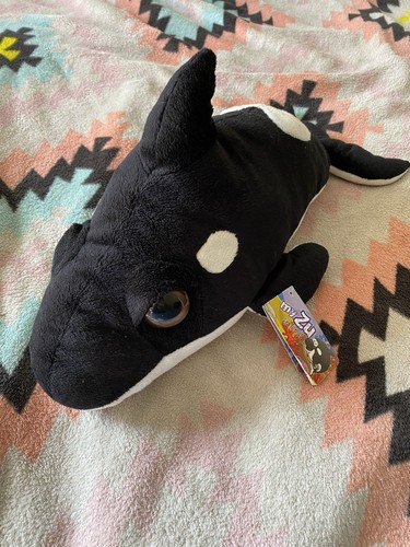 Killer Whale Orca Plush Black Soft Stuffed Animal Sea Toy My Zu Paceko ...