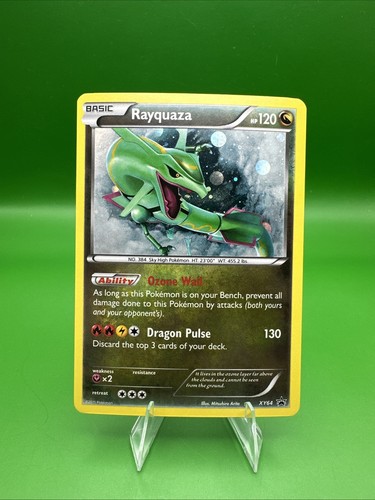 Pokémon TCG Rayquaza Dragon Vault Black Start Promo Holo Card XY64 NM ...