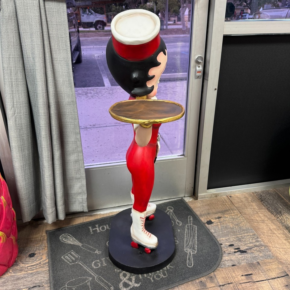 Betty Boop Waitress Car Hop in Red Jumpsuit and Roller Skates Small ...