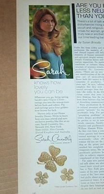 1972 print ad - Sarah Coventry Jewelry Filigree Clover vintage ...