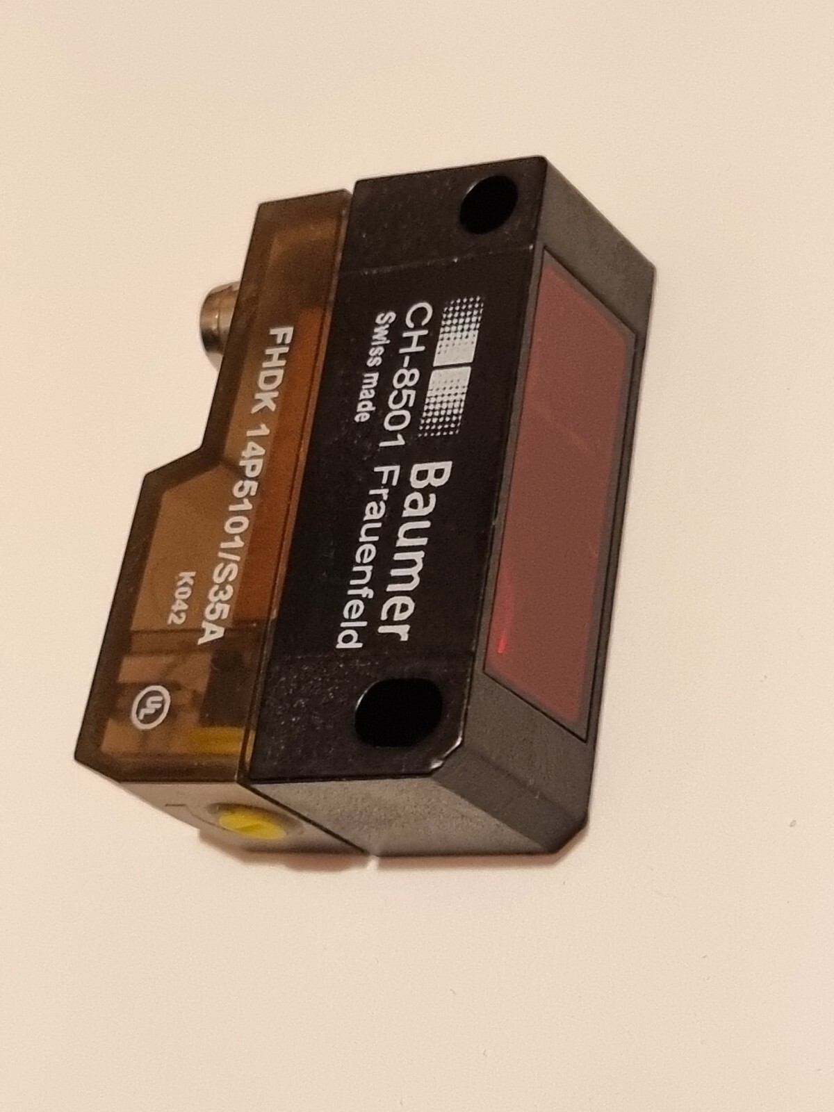 BAUMER FHDK 14P5101/S35A Photoelectric Sensor PNP 350mm 1ms " Tested OK ...