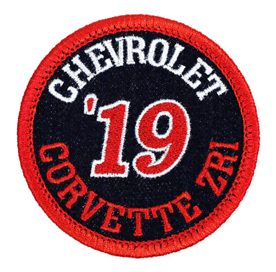 2019 Chevrolet Corvette ZR1 Embroidered Patch Black/Red Iron-On Sew-On ...