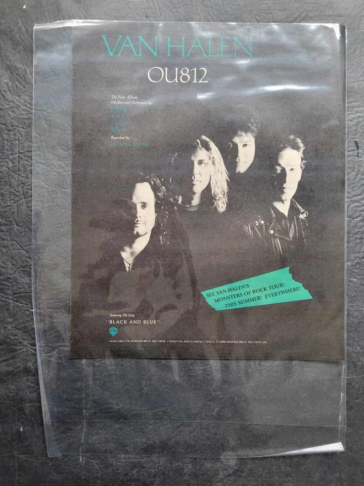 Van Halen OU812 Album & Tour Promo Print Advertisement Vintage 1988 | eBay