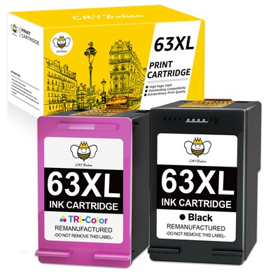 2PK 63XL Ink Cartridge for HP Envy 4512 4516 4520 4522 OfficeJet 3830 ...