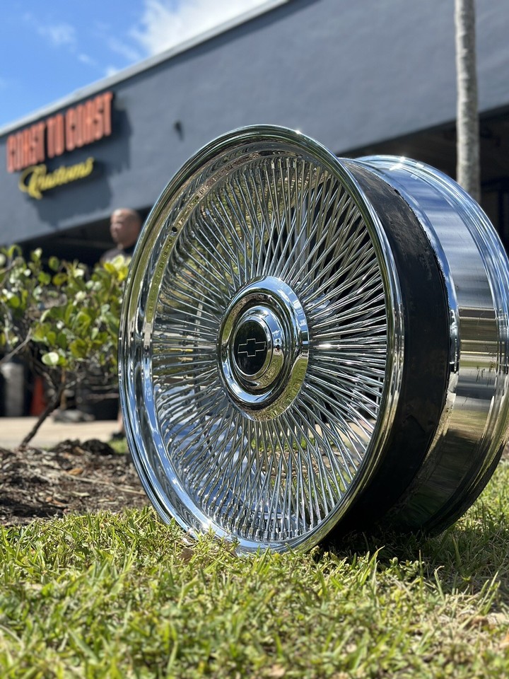 26" Chrome Chevy Spokes Donk G Body 5x4.75 5x5 Forgiato Rucci One Wheel ...