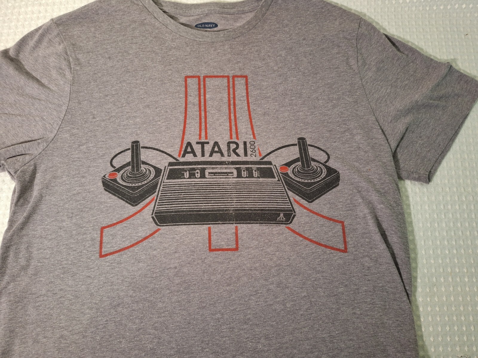 Atari Game System With Background Logo Grey Cotton Bl… - Gem