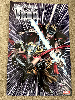 JANE FOSTER & THE MIGHTY THOR FOLDABLE PROMO POSTER MARVEL COMICS 2022 ...
