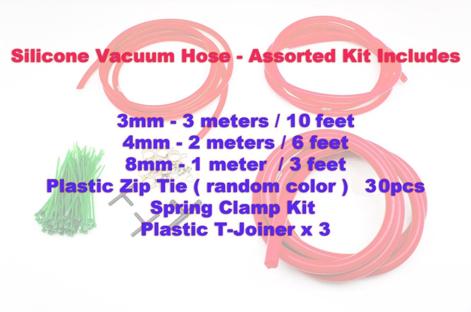 AUTOBAHN88 Engine ROOM Silicone Air Vacuum Hose Dress Up Kit BLACK Fit ...