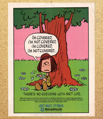 Metropolitan Life Peanut Peppermint Patty - Magazine Print Ads Ephemera ...