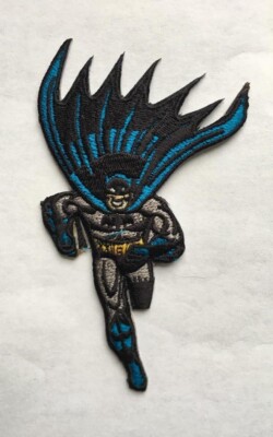 Batman Animated TV Show Batman Running Figure Patch Est 4" Iron On or ...