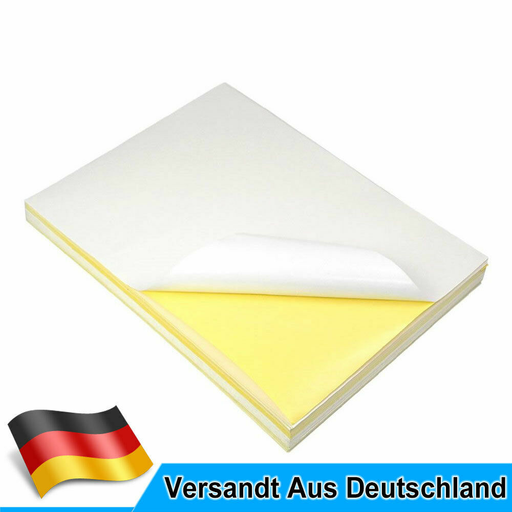 100X Glänzend A4 Aufkleber Papier GlanzpapierKleber