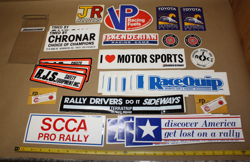 VINTAGE RALLY CAR DECALS STICKERS SCCA TOYOTA | eBay