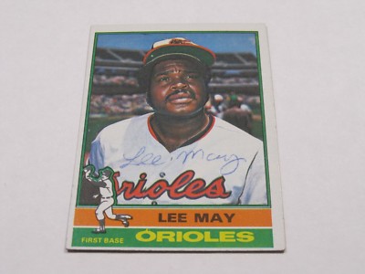 Lee May Autographed Baseball Card | eBay